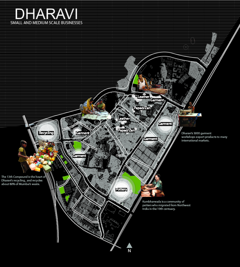 Spatial dimension of businesses in Dharavi | urbz